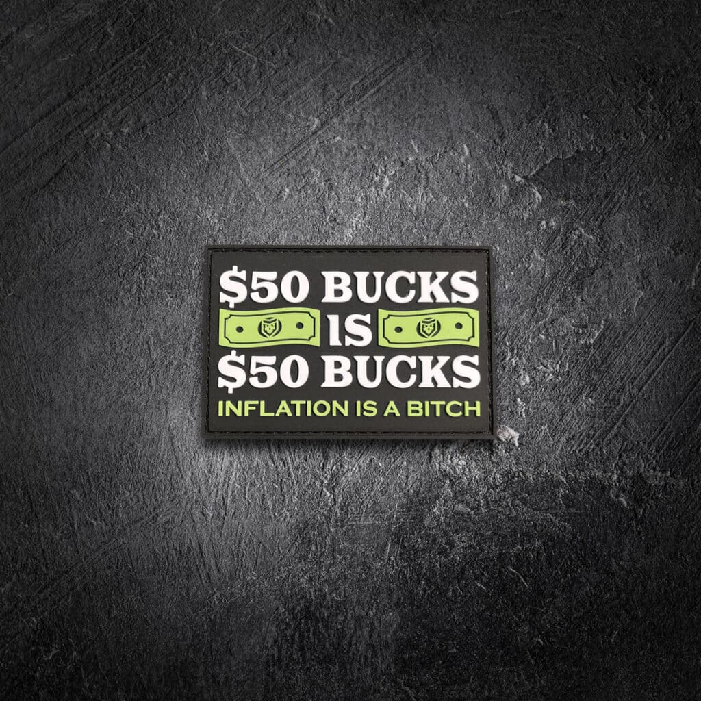 50 Bucks is 50 Bucks PVC Morale Patch - PatchOps