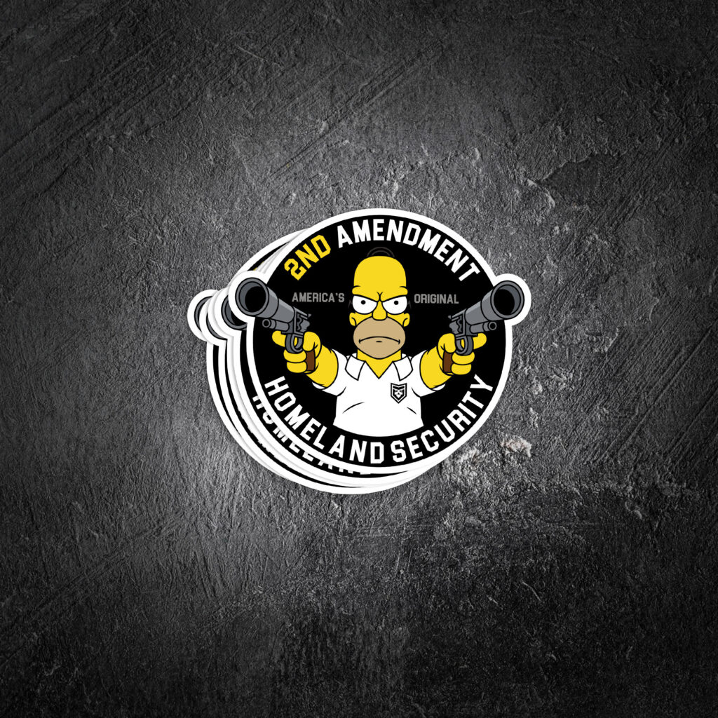 2A Homer Homeland Security Vinyl Decal - PatchOps