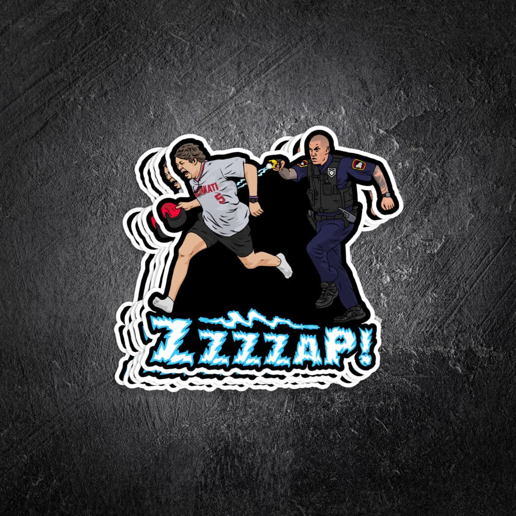 Cincinnati Reds Fan Taser Vinyl Decal - PatchOps