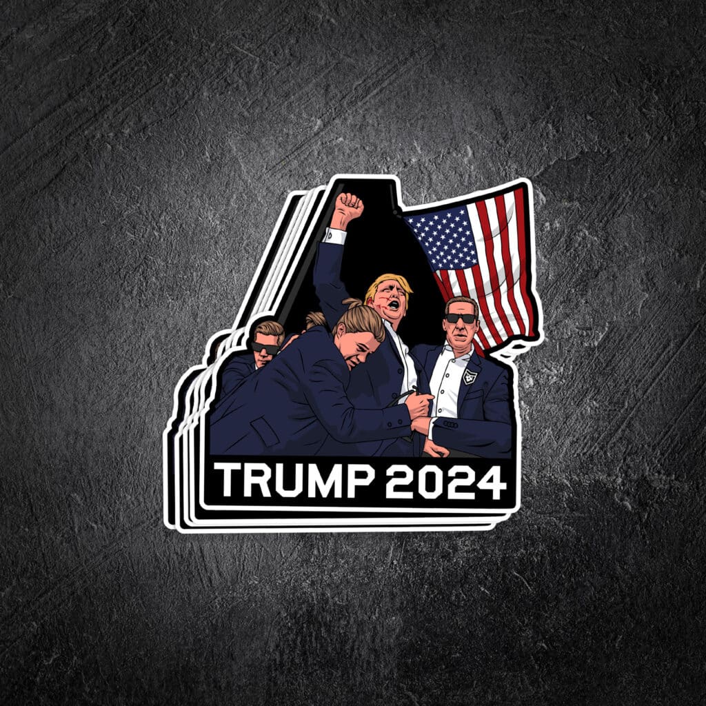 Trump 2024 Fight Fight Fight Vinyl Decal - PatchOps