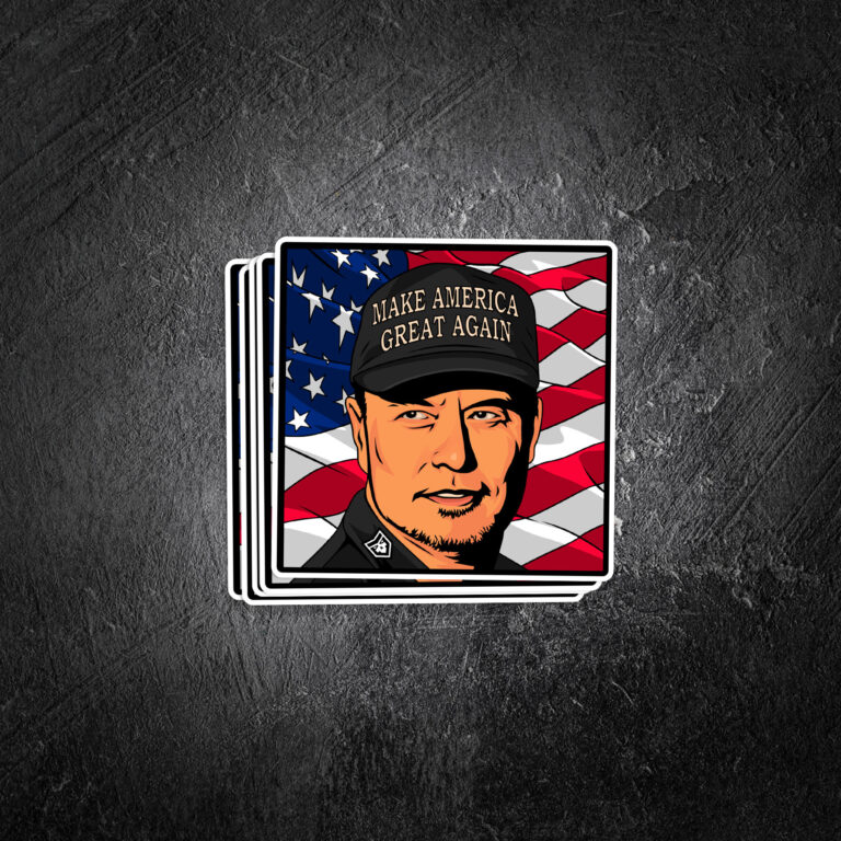 Elon Musk Trump 2024 Vinyl Decal - PatchOps