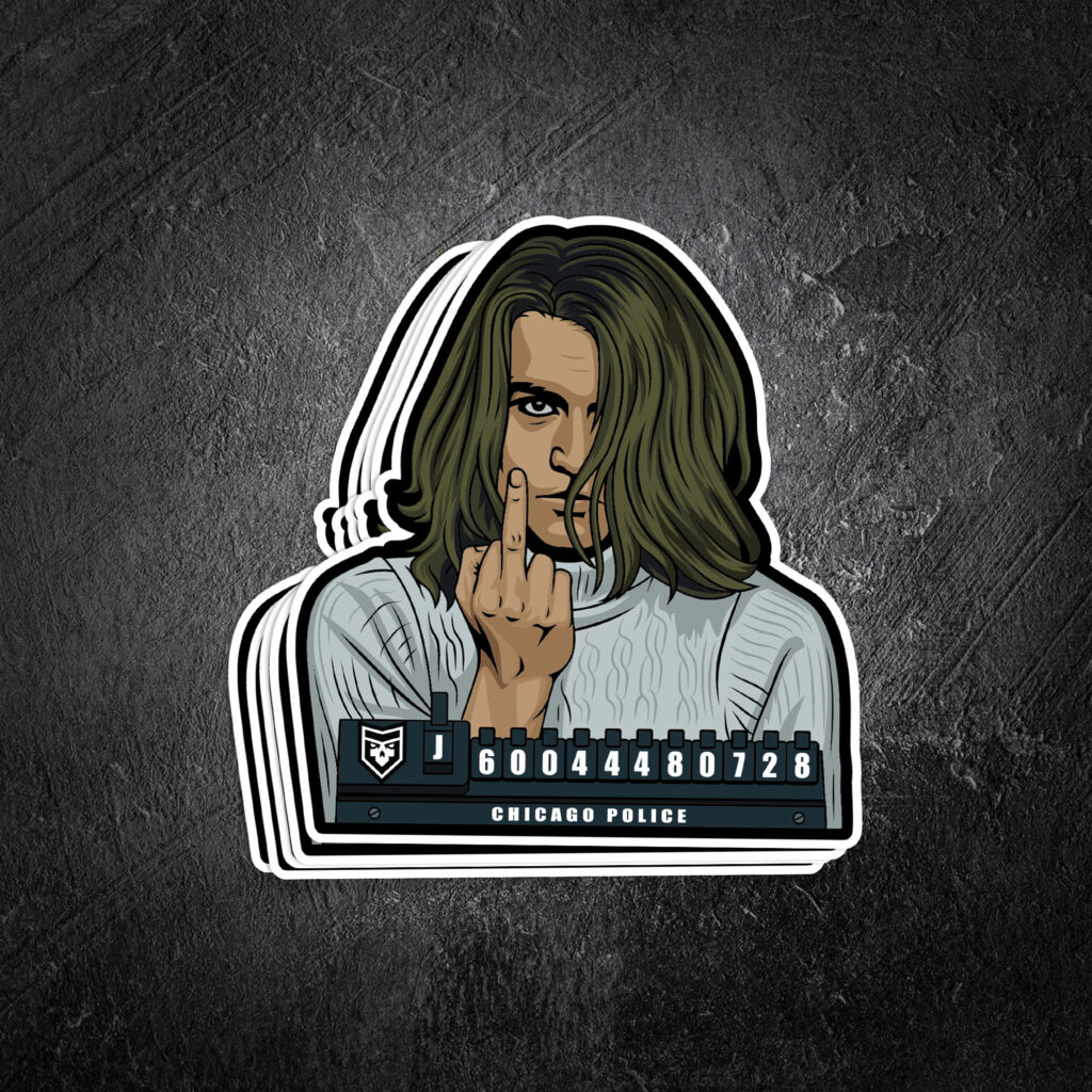 BLOW: Johnny Depp Mugshot Vinyl Decal - PatchOps