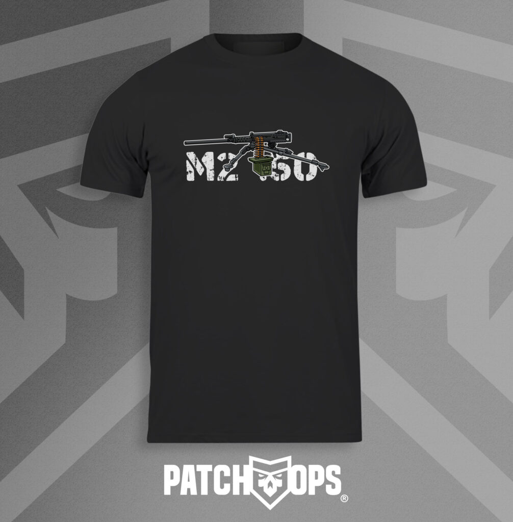 M2 .50cal Machinegun T-Shirt - PatchOps