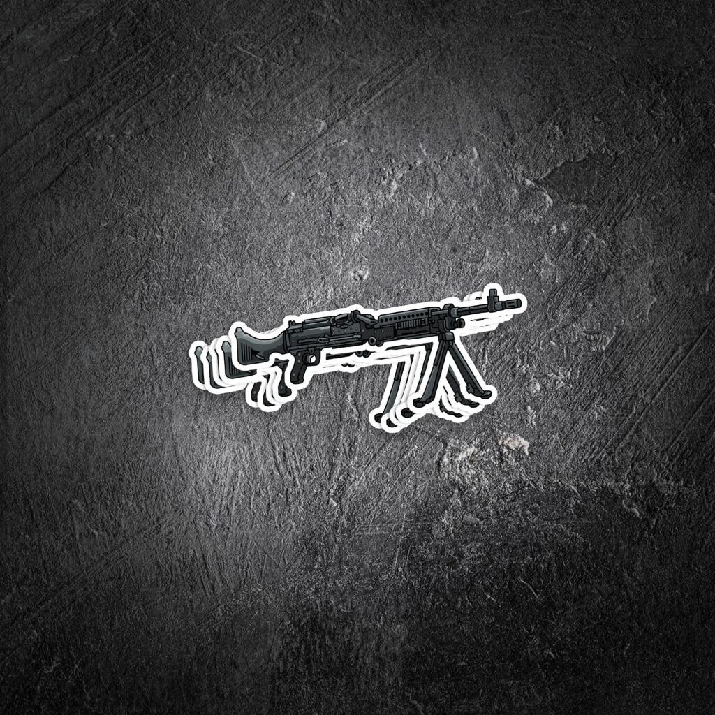 M249 Machinegun Vinyl Decal - PatchOps