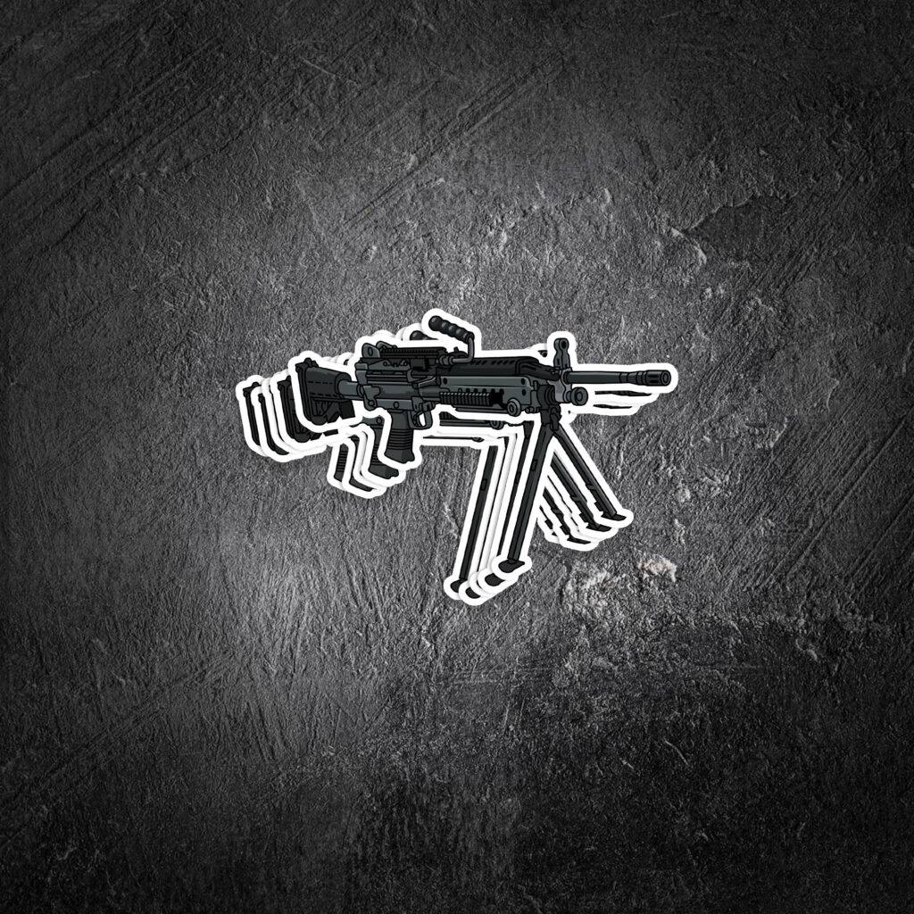 240B Machinegun Vinyl Decal - PatchOps