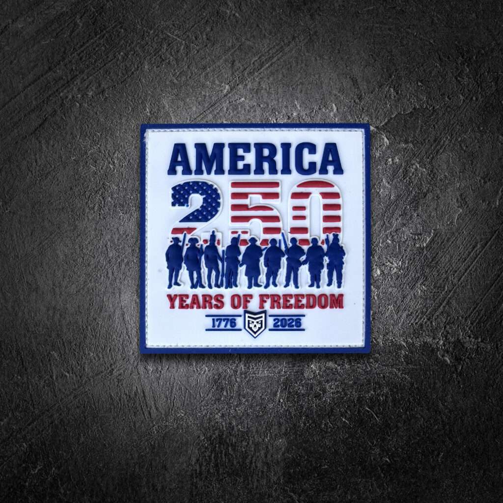 America: 250 Years of Freedom White PVC Morale Patch - PatchOps