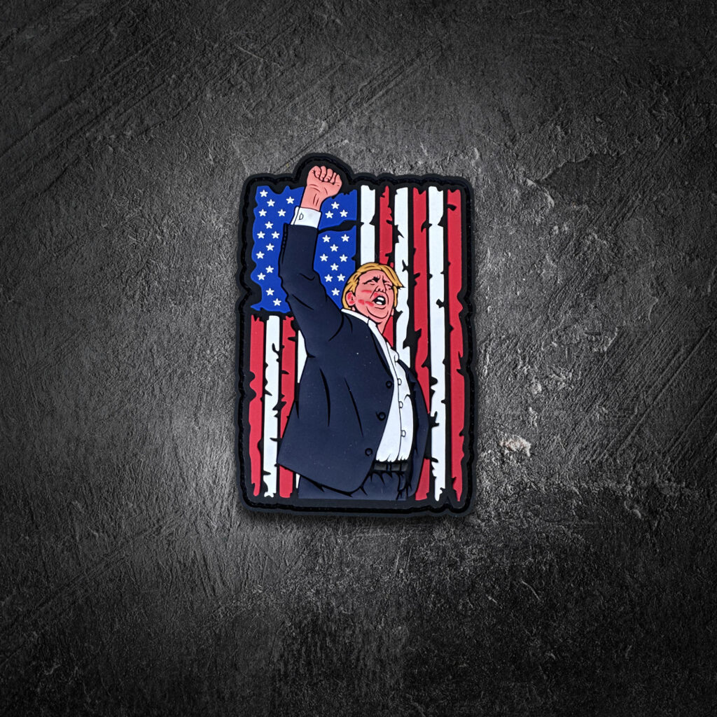 Trump: Fight American Flag PVC Morale Patch - PatchOps