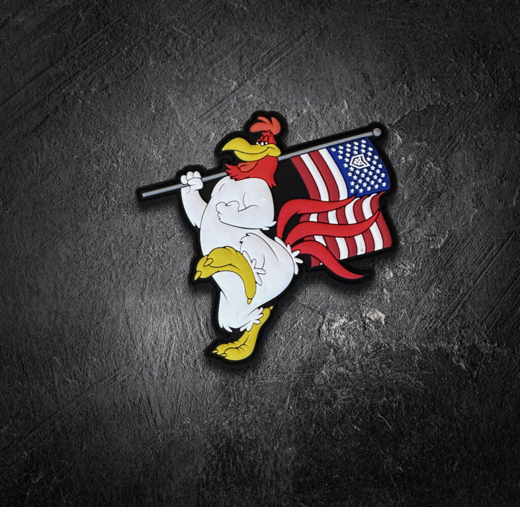 Patriotic Foghorn Leghorn PVC Patch - PatchOps