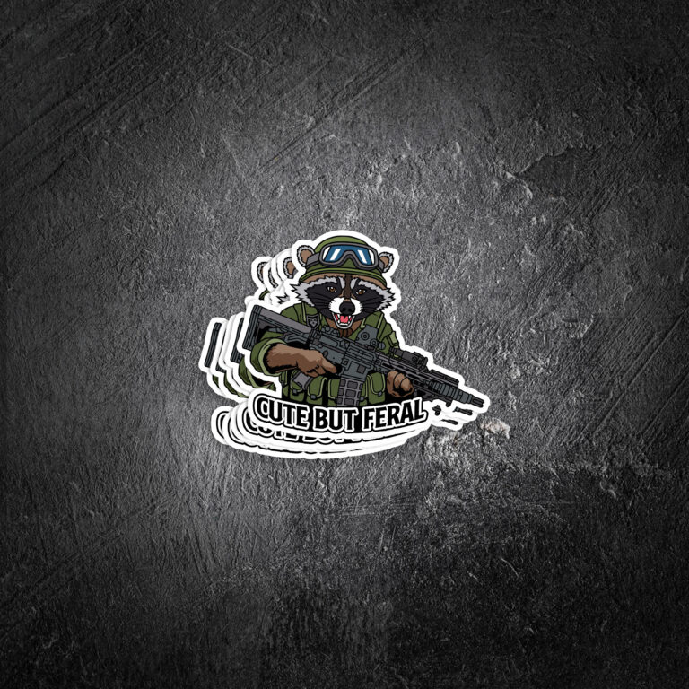 Cute but Feral Vinyl Decal - PatchOps