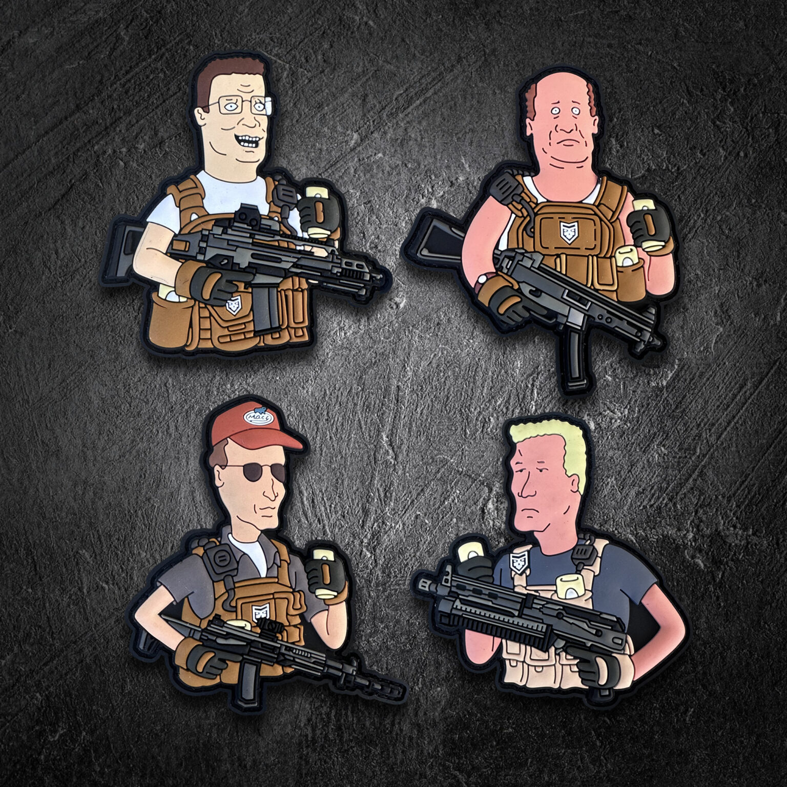 FULL SET: King of the Hill PVC Morale Patch Set - PatchOps