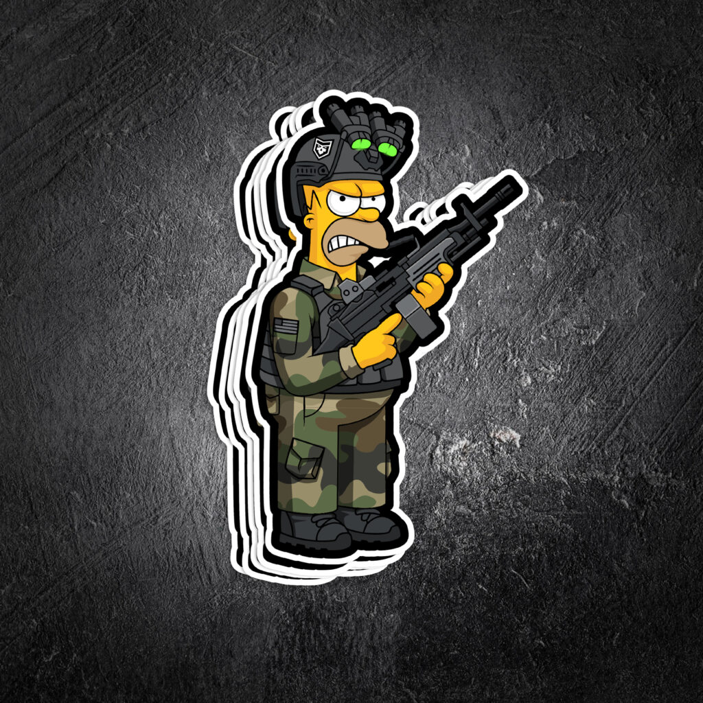 Tactical Homer Simpson Vinyl Decal - PatchOps