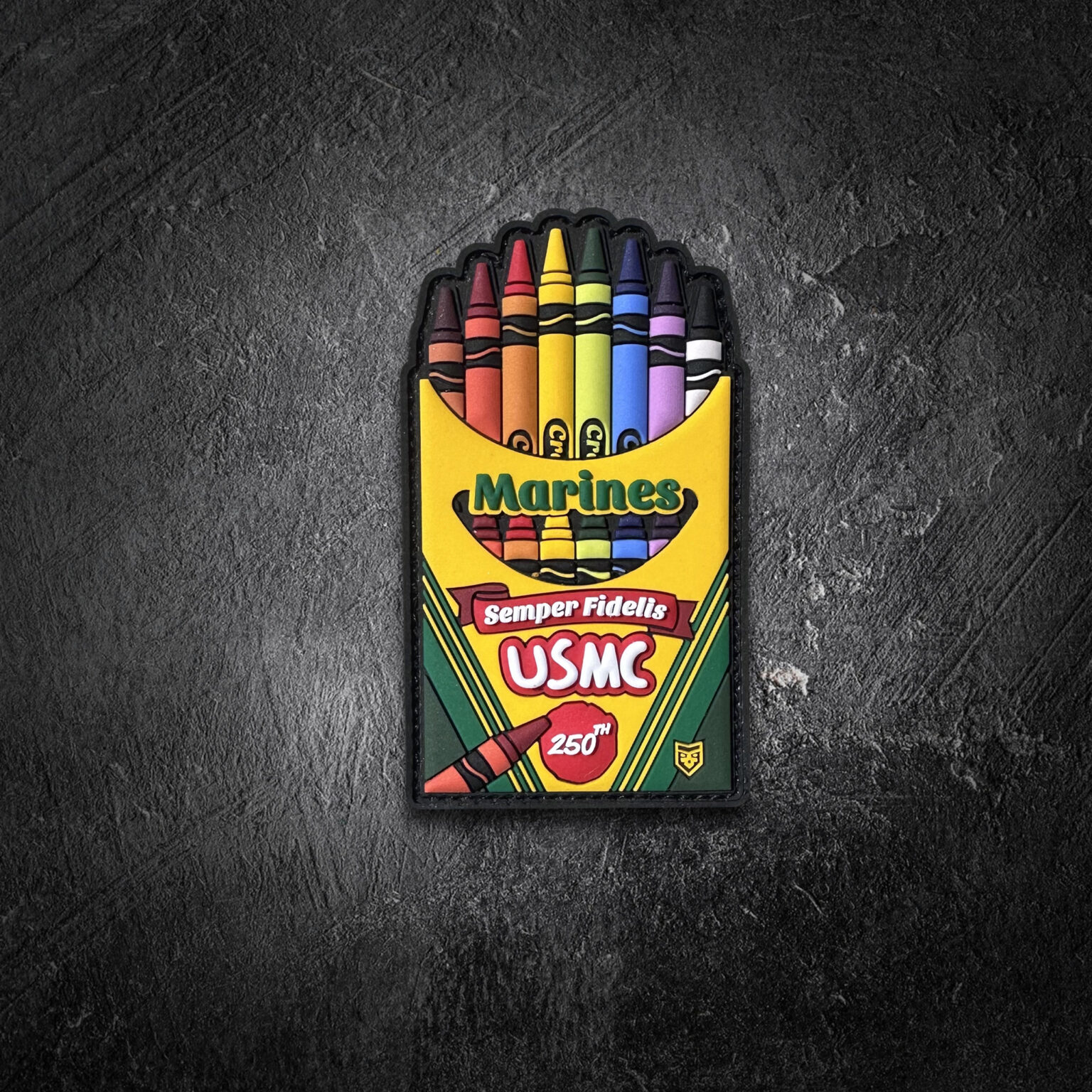 Marine Crayon Eater 250th Birthday PVC Morale Patch - PatchOps