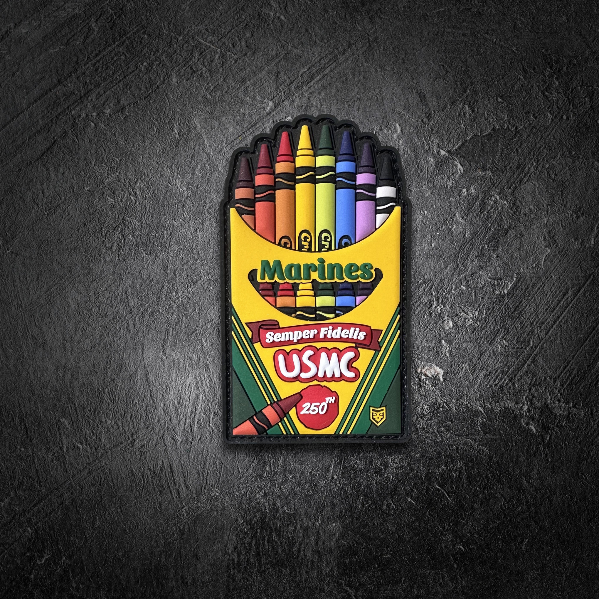 Marine Crayon Eater 250th Birthday PVC Morale Patch - PatchOps