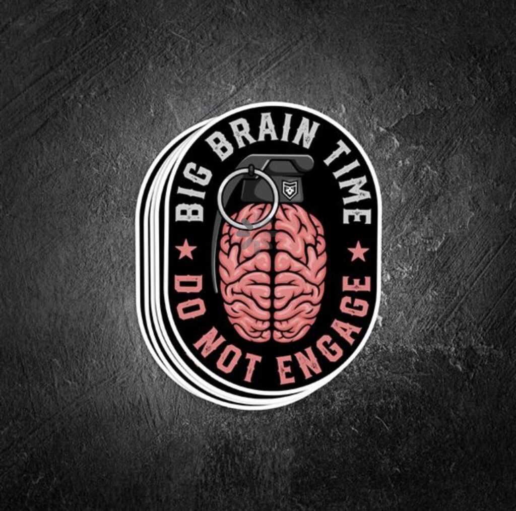 Big Brain Time Vinyl Decal - PatchOps